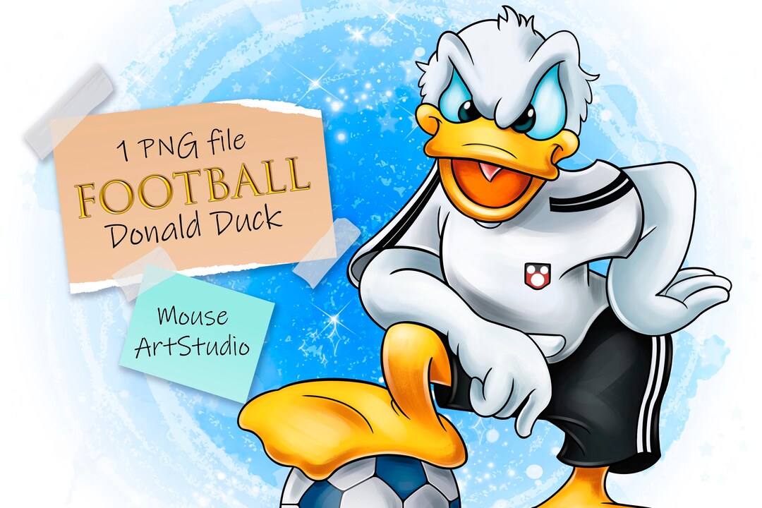 Donald Duck PNG Fußball Sublimation Design Digitale - Etsy.de