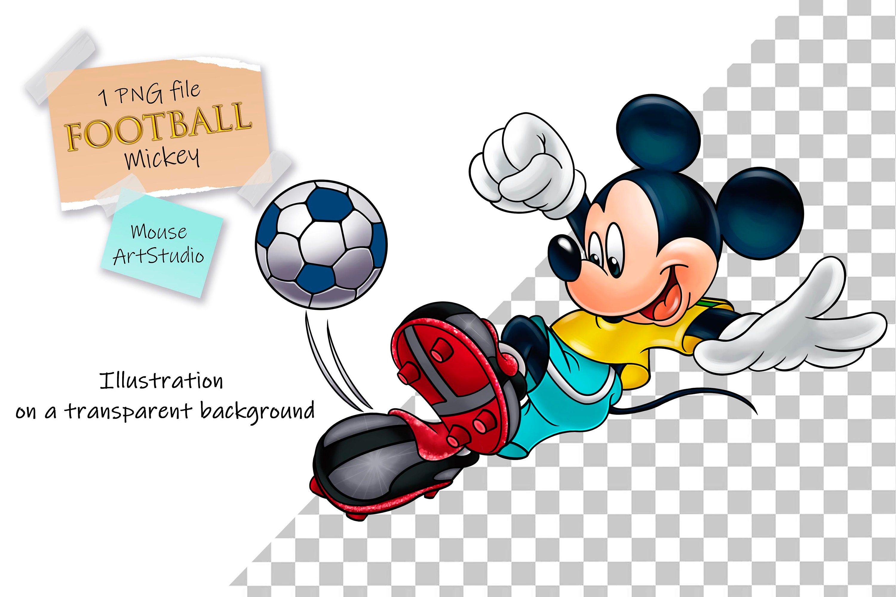 Mickey Mouse PNG Football Sublimation Design Digital - Etsy Singapore
