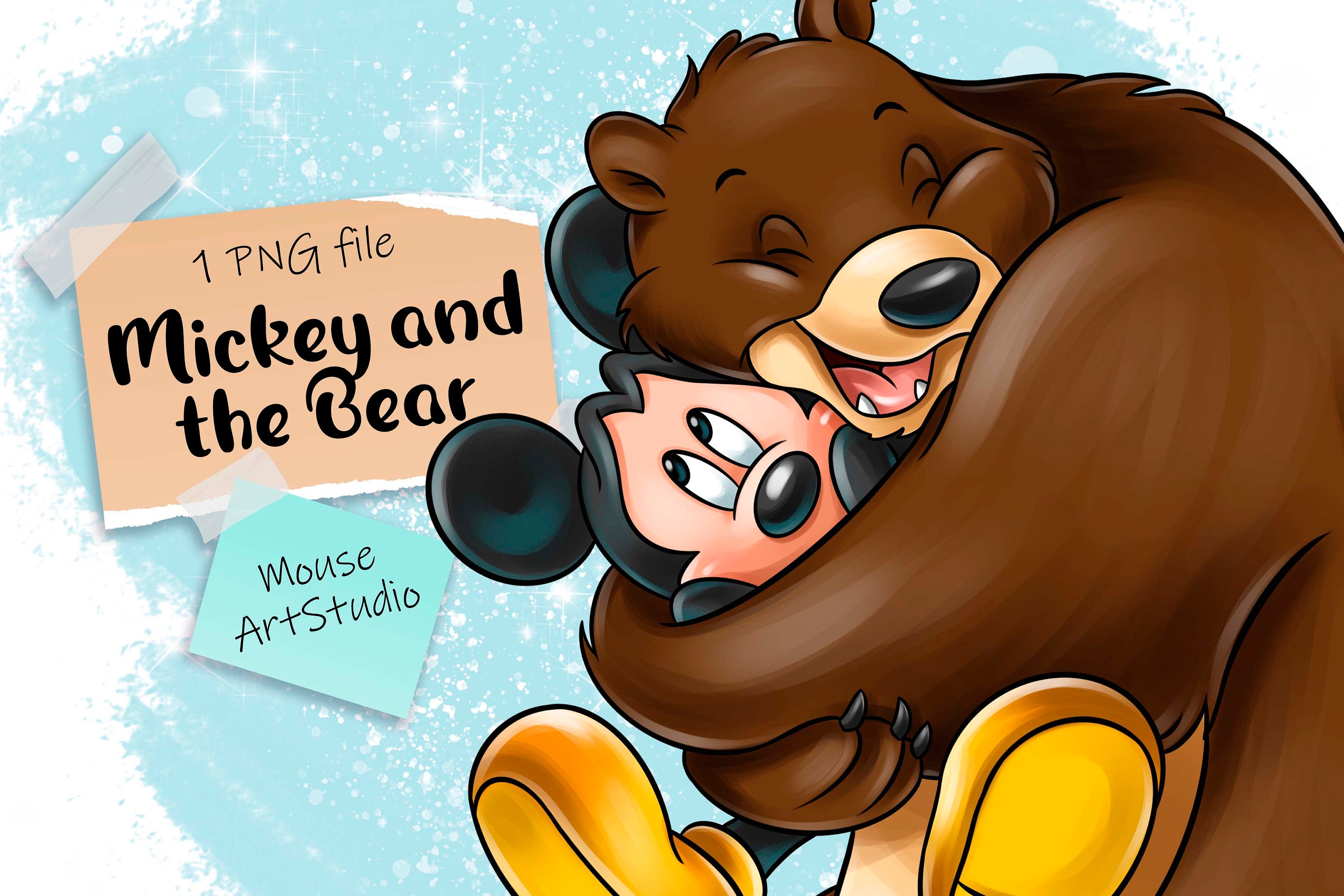 Mickey and the Bear Mickey Mouse Sublimation Design Digital - Etsy