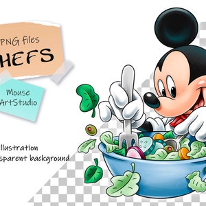 Chefs, Minnie PNG, Mickey Mouse, Daisy Duck, Donald, Goofy, Pluto ...