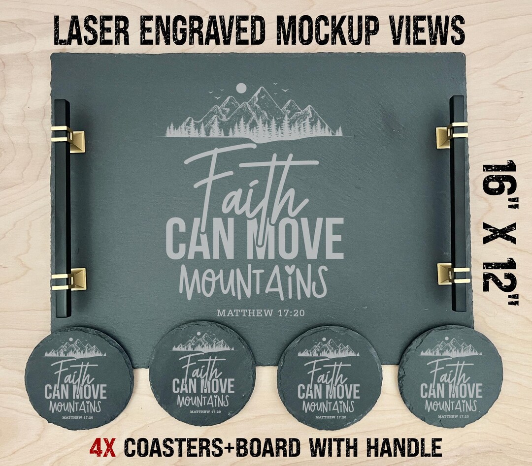 Faith Can Move the Mountains Bible Verse Christian Gift Housewarming ...
