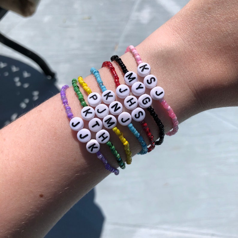 BTS Member Initials Seed Beed Bracelet (18 Cm) - Etsy