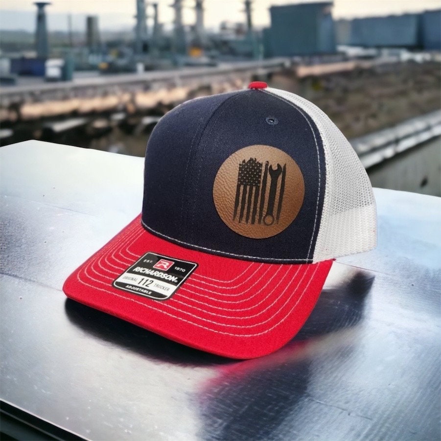 Mechanic American Flag Hat, Patriotic Hat, USA, Custom Hat, Patch Hat ...