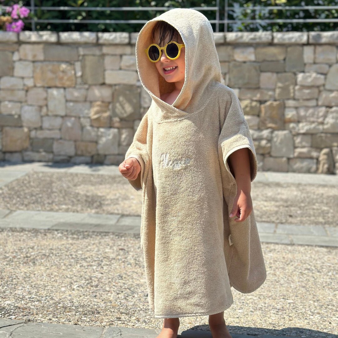 Bath Poncho, Personalized, Children's Poncho, Embroidered With Name ...