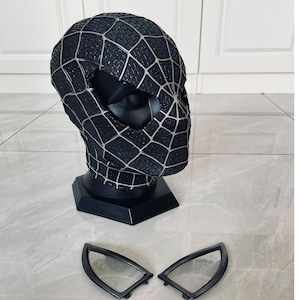 Customized Sam Raimi Spiderman Mask, Black Spiderman Mask Cosplay ...