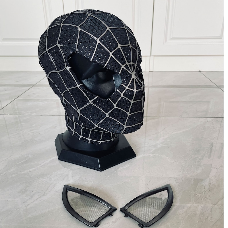 Customized Sam Raimi Spiderman Mask, Black Spiderman Mask Cosplay ...