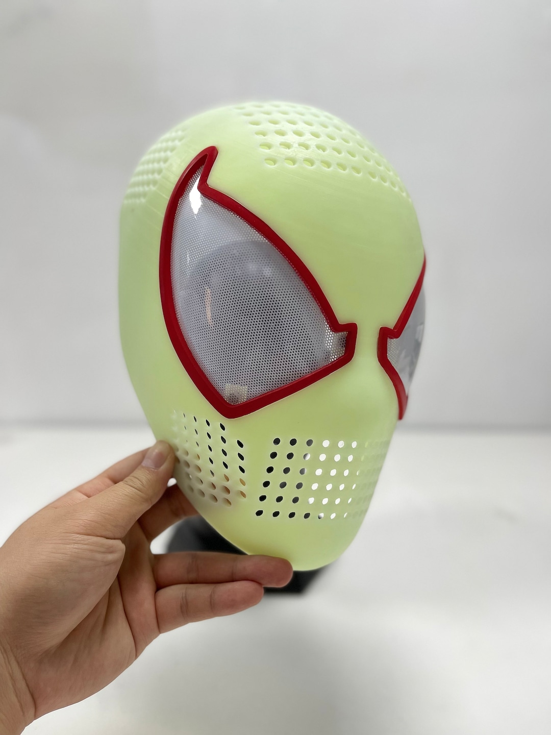 Scarlet Spiderman Face Shell and Magnetic Lenses, Cosplay, Halloween ...