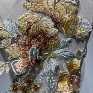 Large Embroidered Yellow Flower Patch - Vintage Style Floral Appliqué ...