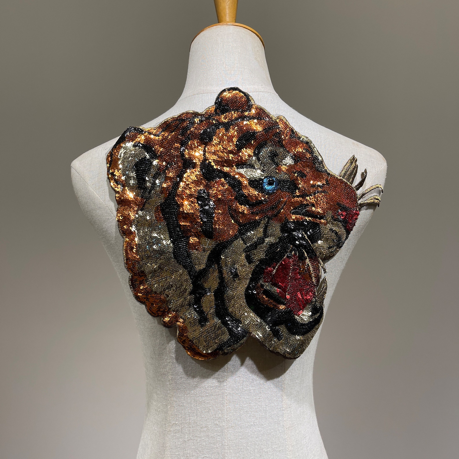 Vintage Tiger Gold Sequins Sew on Patches for Clothes Back - Etsy