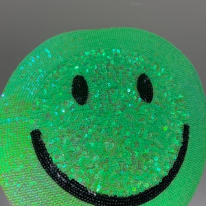 Large Sequins Smiley Face Iron-on Patch - Sparkle and Shine Everywhere You Go! - Etsy
