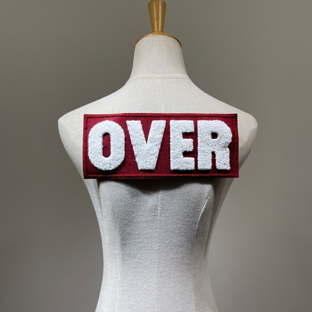 Large Chenille OVER Letter Sew on Patch | DIY Letter Patch | Custom Jeans Jacket Applique - Etsy