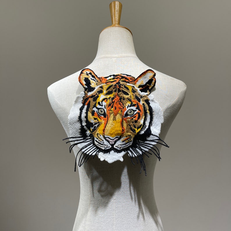 Vintage Tiger Embroidery Design Sew on Patches Applique for - Etsy