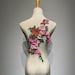 Sparkling Floral Embroidered Patch - Handmade Sequin Flower Appliqué ...