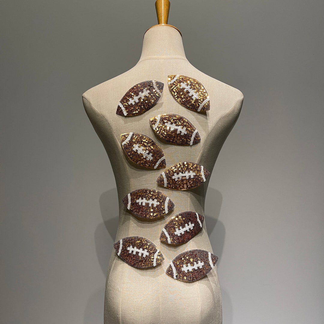 Gold Sequins American Football Iron on Patch for Sweatshirt and Game Day Clothes - Etsy