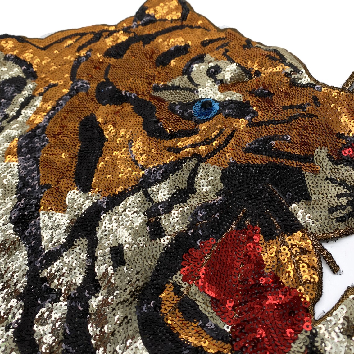 Vintage Tiger Gold Sequins Sew on Patches for Clothes Back - Etsy