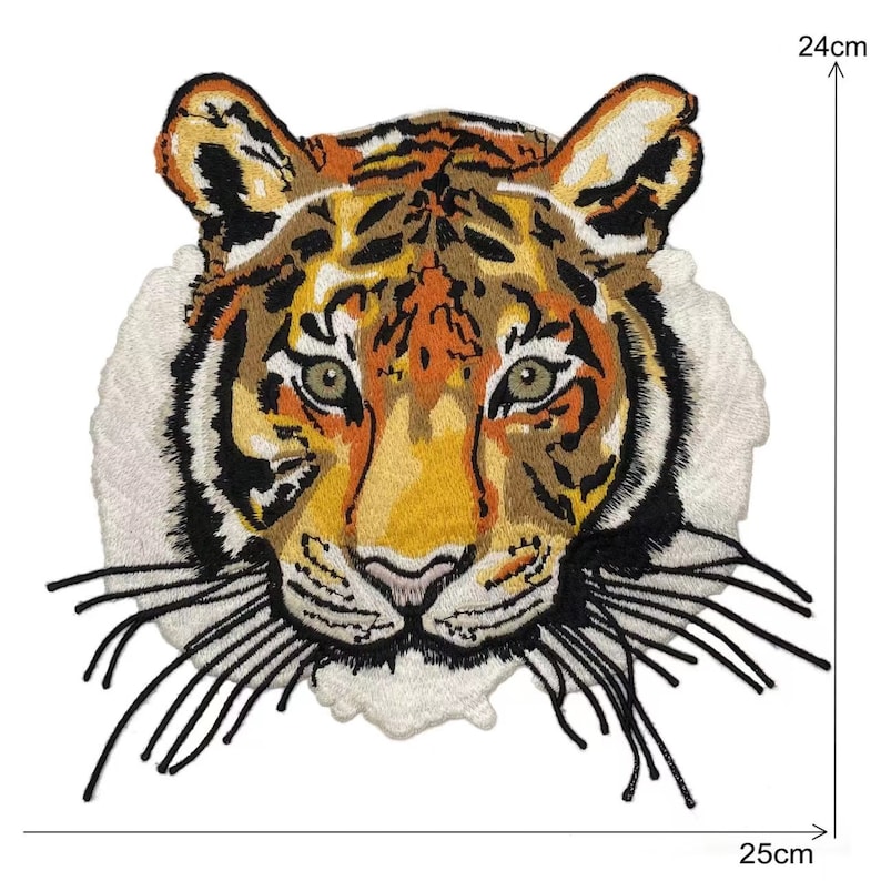 Vintage Tiger Embroidery Design Sew on Patches Applique for - Etsy