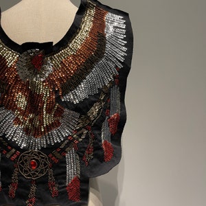 Extra Large Handmade Gold Sequins Flying Eagle Sew on Patch | Majestic ...