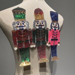 Sequined Nutcracker Sew on Patch- Christmas Shirt Applique - Etsy