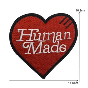 Human Made Embroidered Sacred Heart Iron on Patches for Vintage Clothes ...