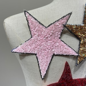 Taylor Sequins Star Iron-on Patch - Sparkling Embellishment for DIY ...