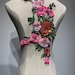 Sparkling Floral Embroidered Patch - Handmade Sequin Flower Appliqué ...
