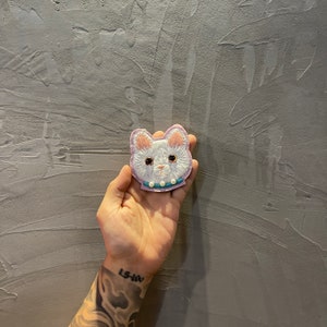 Handmade Cute Kitty Cat Embroidered Patch Exclusive for Clothes Sew on Patches Applique ...