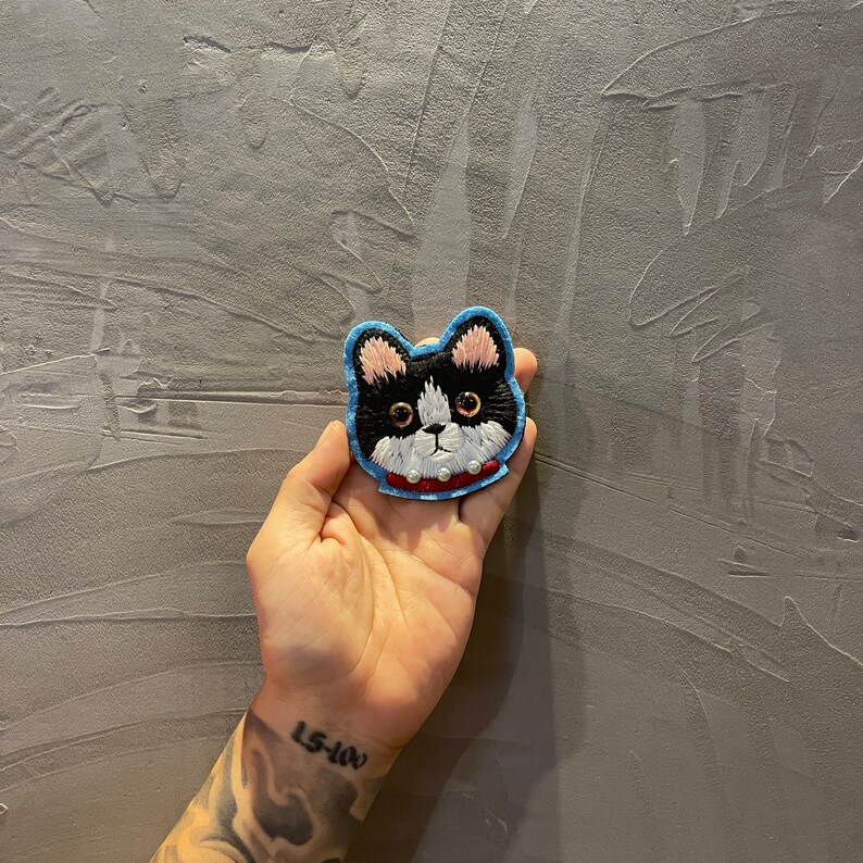 Handmade Cute Kitty Cat Embroidered Patch Exclusive for - Etsy