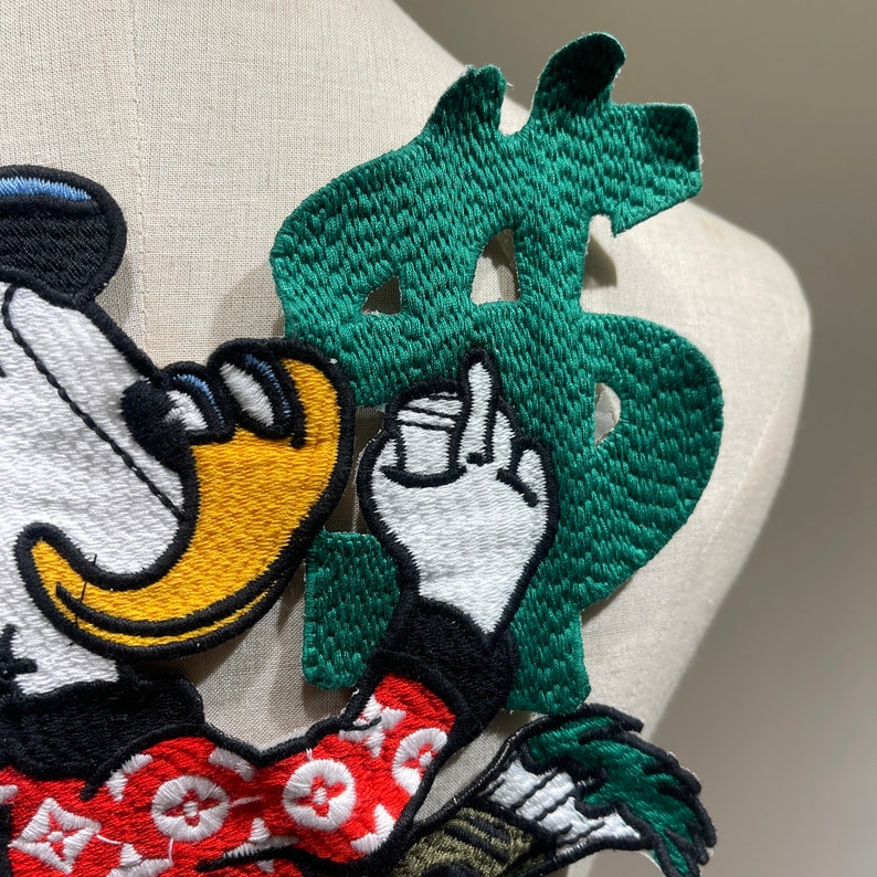 Vintage Embroidered Cartoon Duck Painting US Dollar for - Etsy