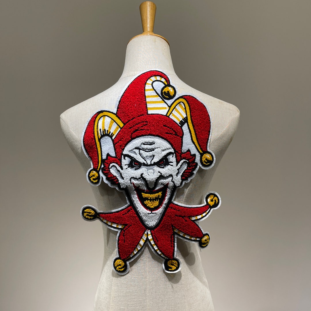 Large Halloween Punk Evil Clown Embroidered Patch for Clothes Sew on ...
