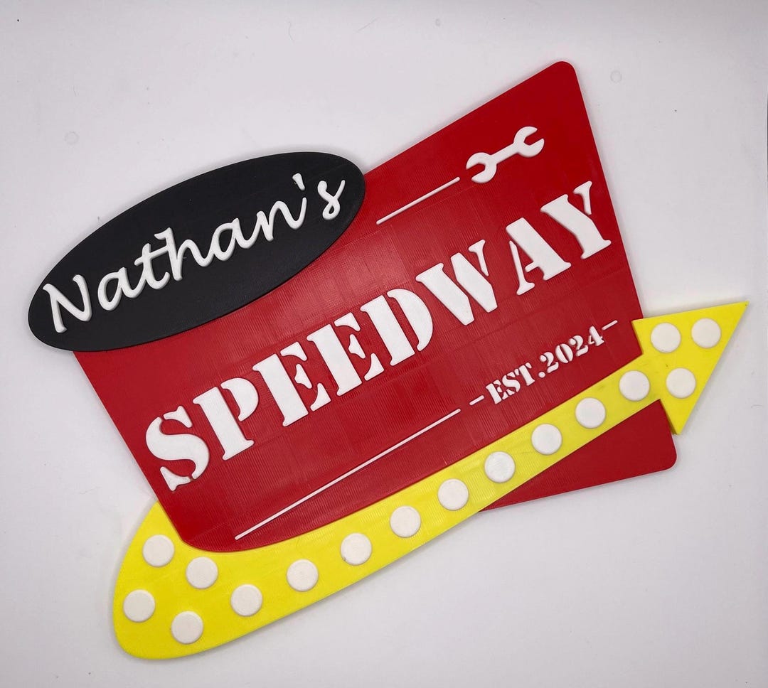 Custom Raceway/garage Car Sign - Etsy