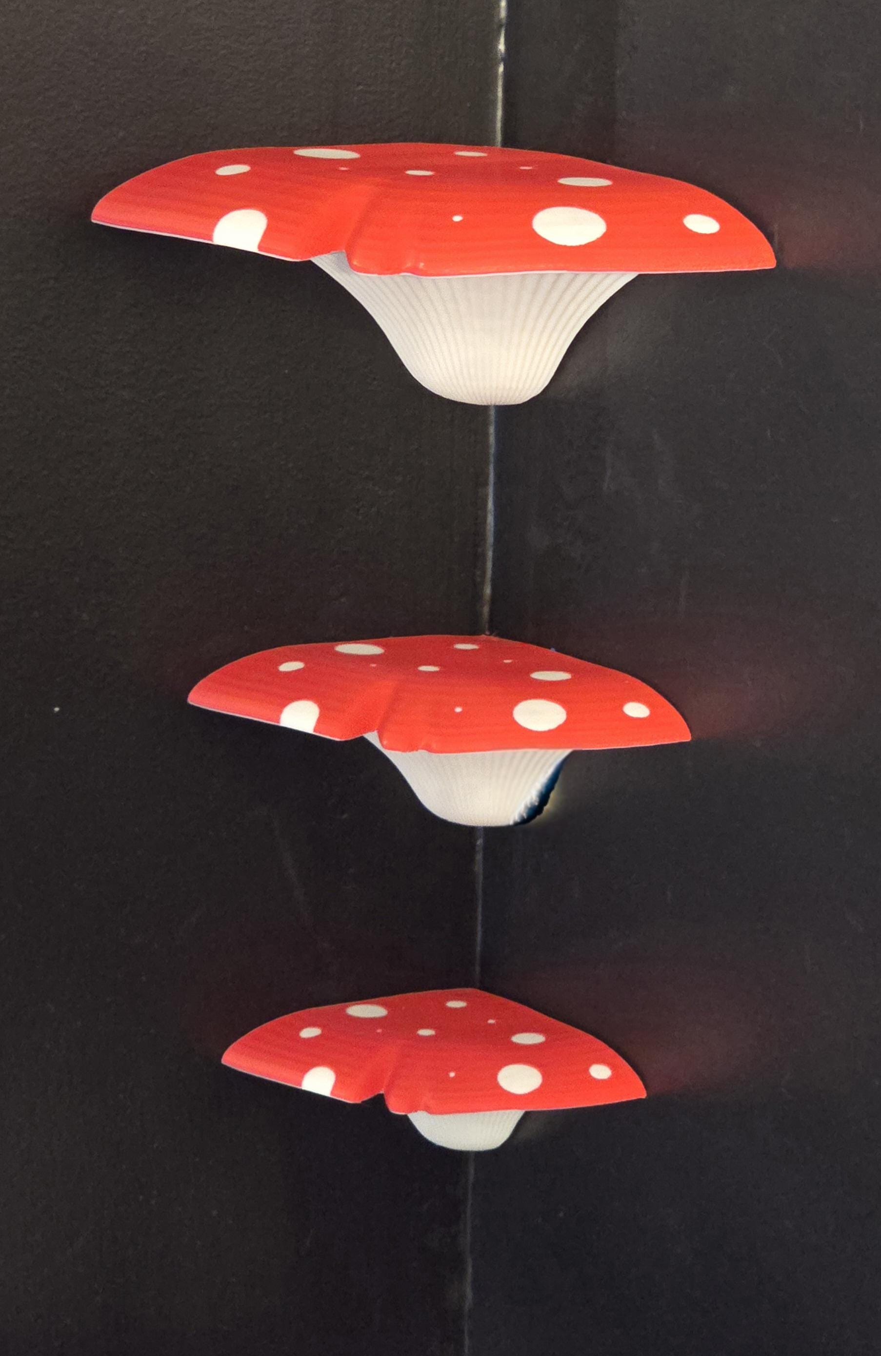 Floating Mushroom Corner Shelves - 3D Printed Wall Decor in Multiple ...