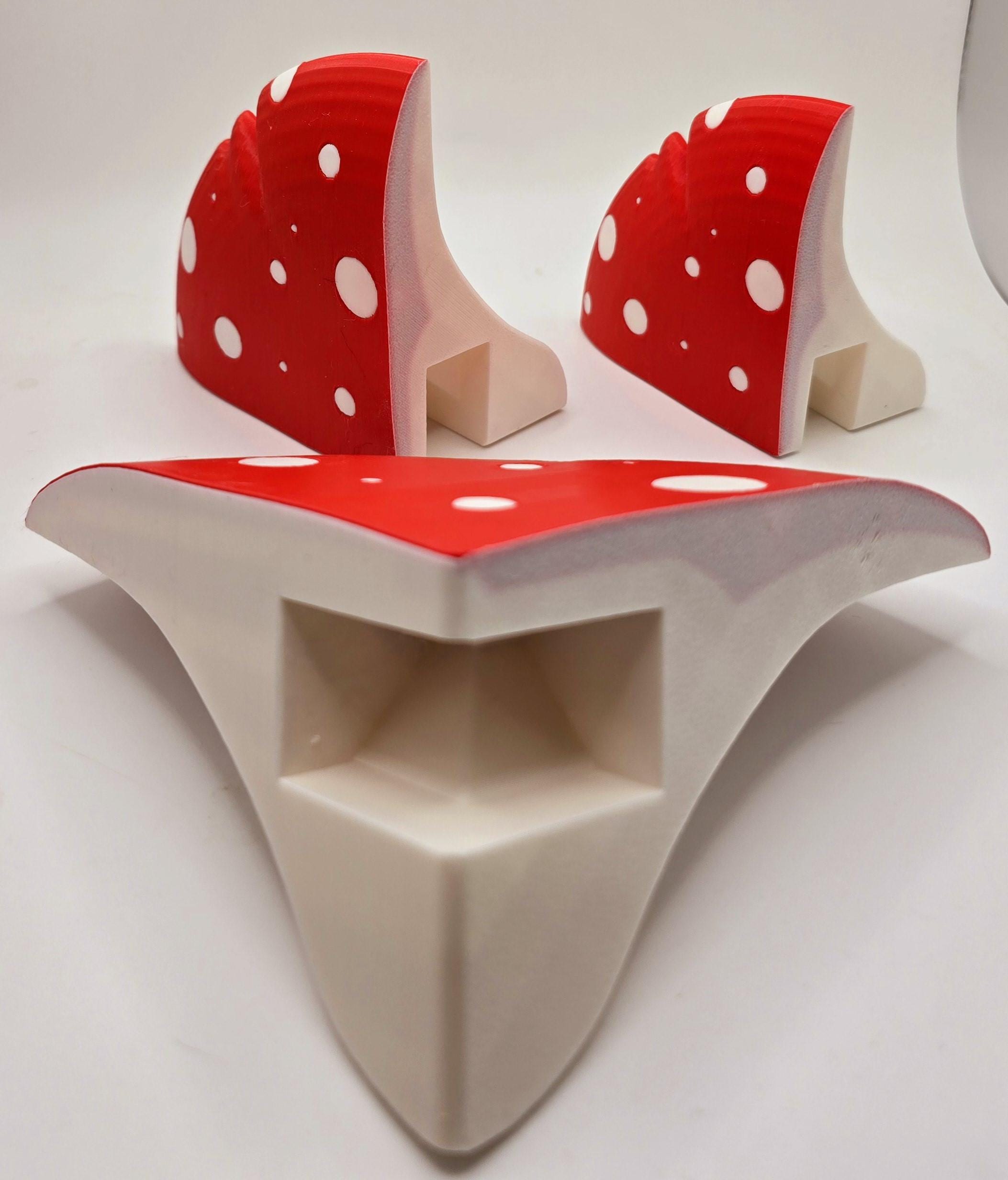 Floating Mushroom Corner Shelves - 3D Printed Wall Decor in Multiple ...