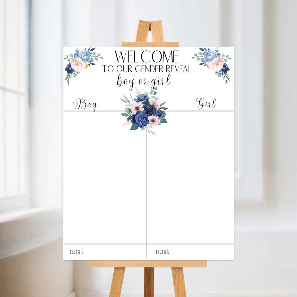 Gender Prediction Game Sign, Printable, Cast Your Vote He or She Game ...