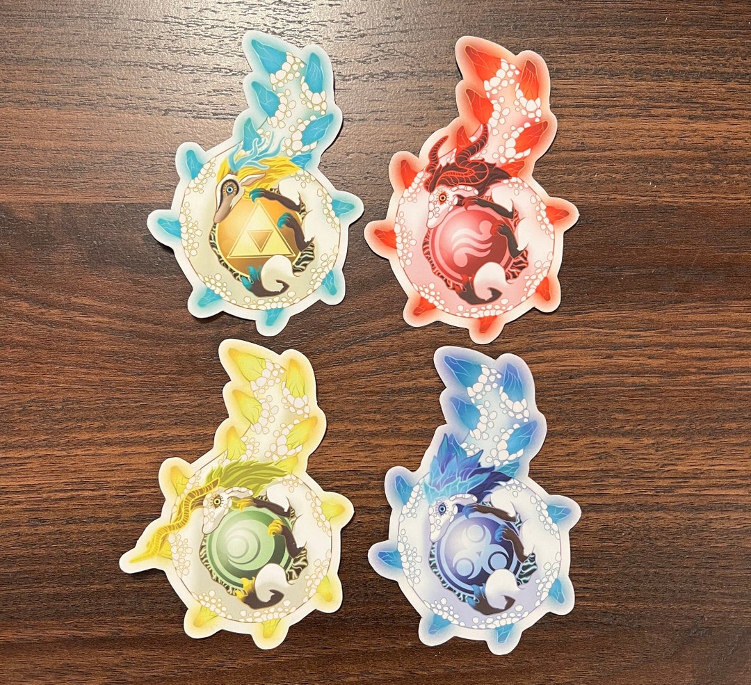 Legend of Zelda Totk Spirit Dragons, Die Cut, Clear Stickers - Etsy