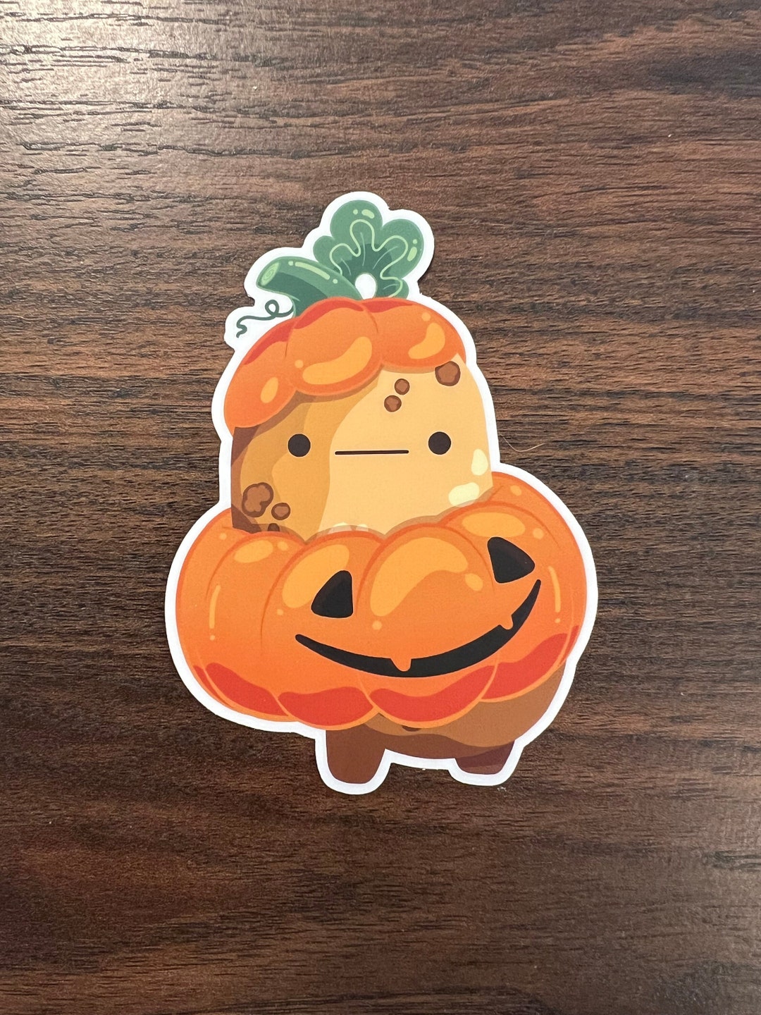 Pumpkin Potato, Die Cut, Vinyl Sticker - Etsy