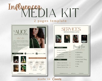 INVOICE Template for Instagram Tiktok Influencers and - Etsy