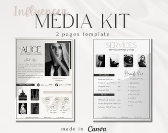 INVOICE Template for Instagram Tiktok Influencers and - Etsy