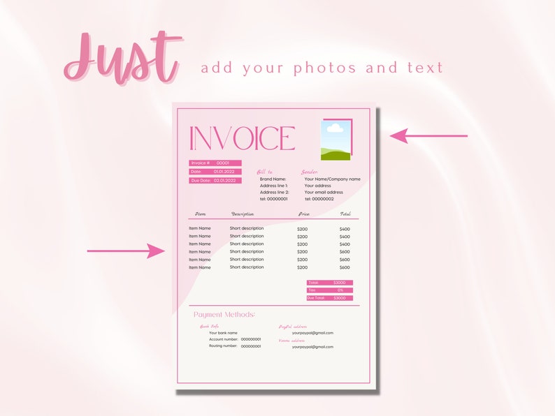 INVOICE Template for Instagram, Tiktok Influencers and Bloggers | 1 ...