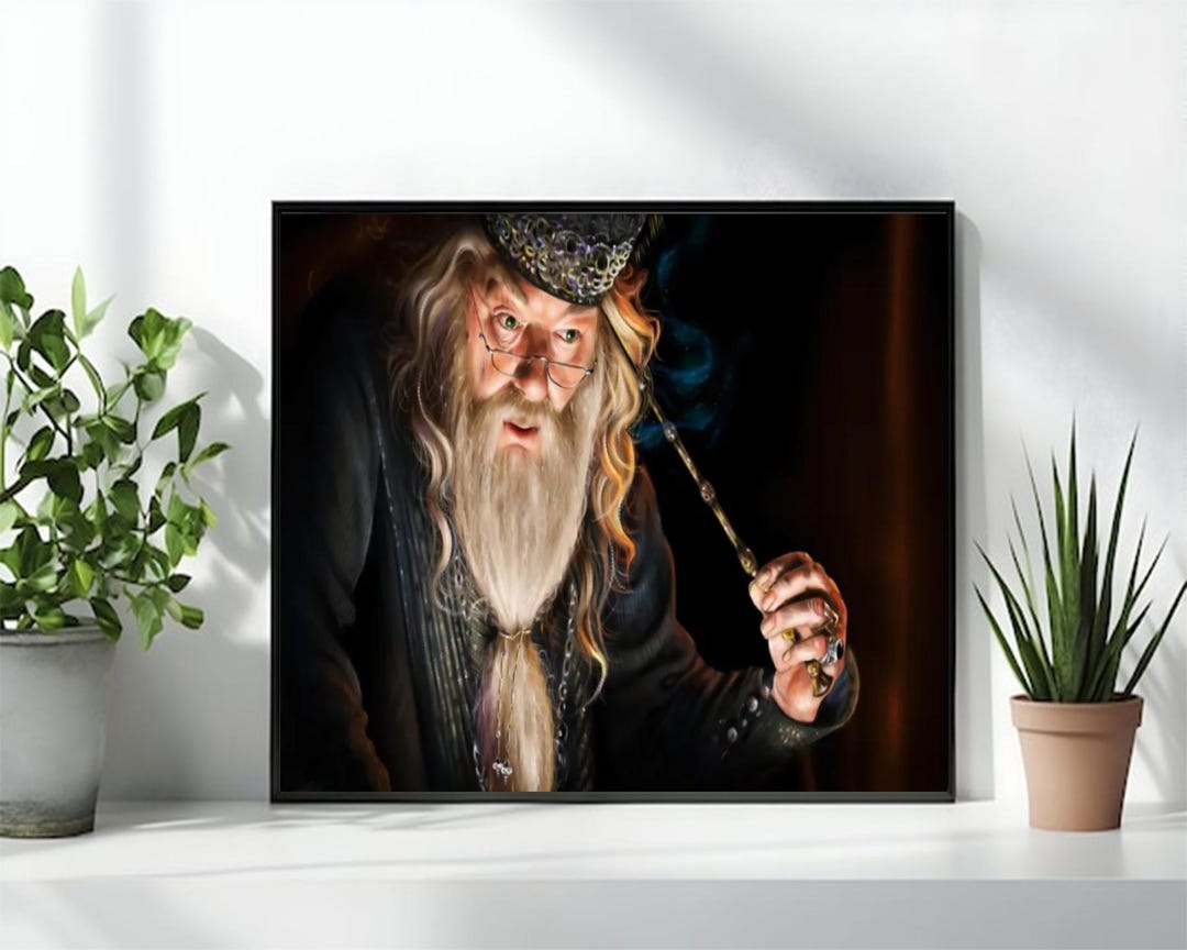 Albus in the Pensieve Poster Wall Art Wizard Headmaster Poster Wizard ...