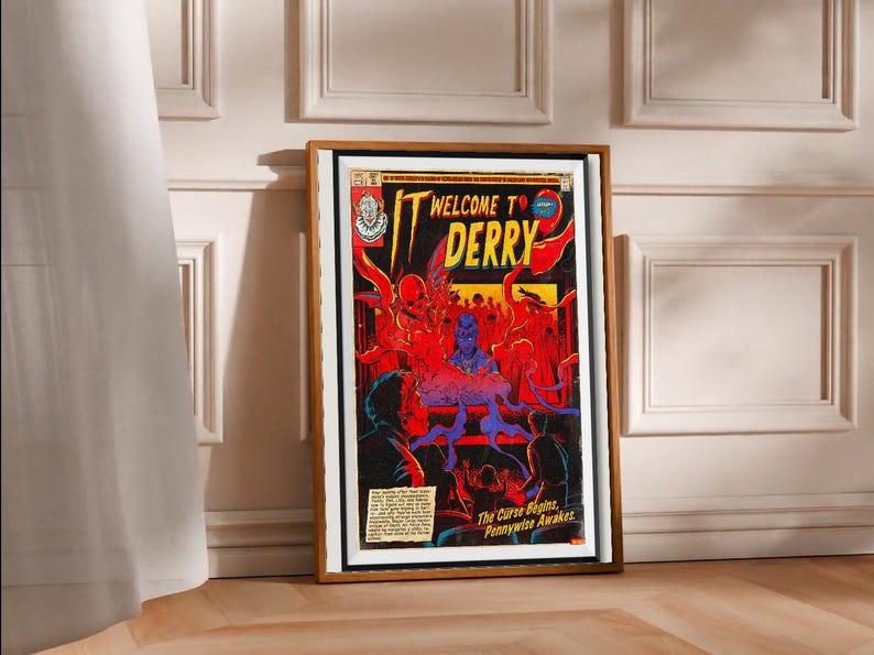 Welcome to Derry 2025 Poster New It Prequel Horror Movie Art Print Dark ...