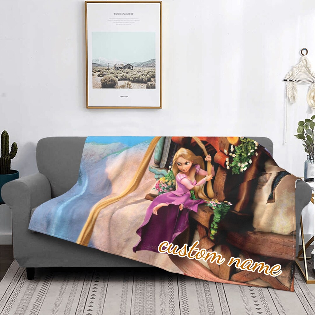 Custom Name Blanket Disney Tangled Tapestry Personalized Blankets ...
