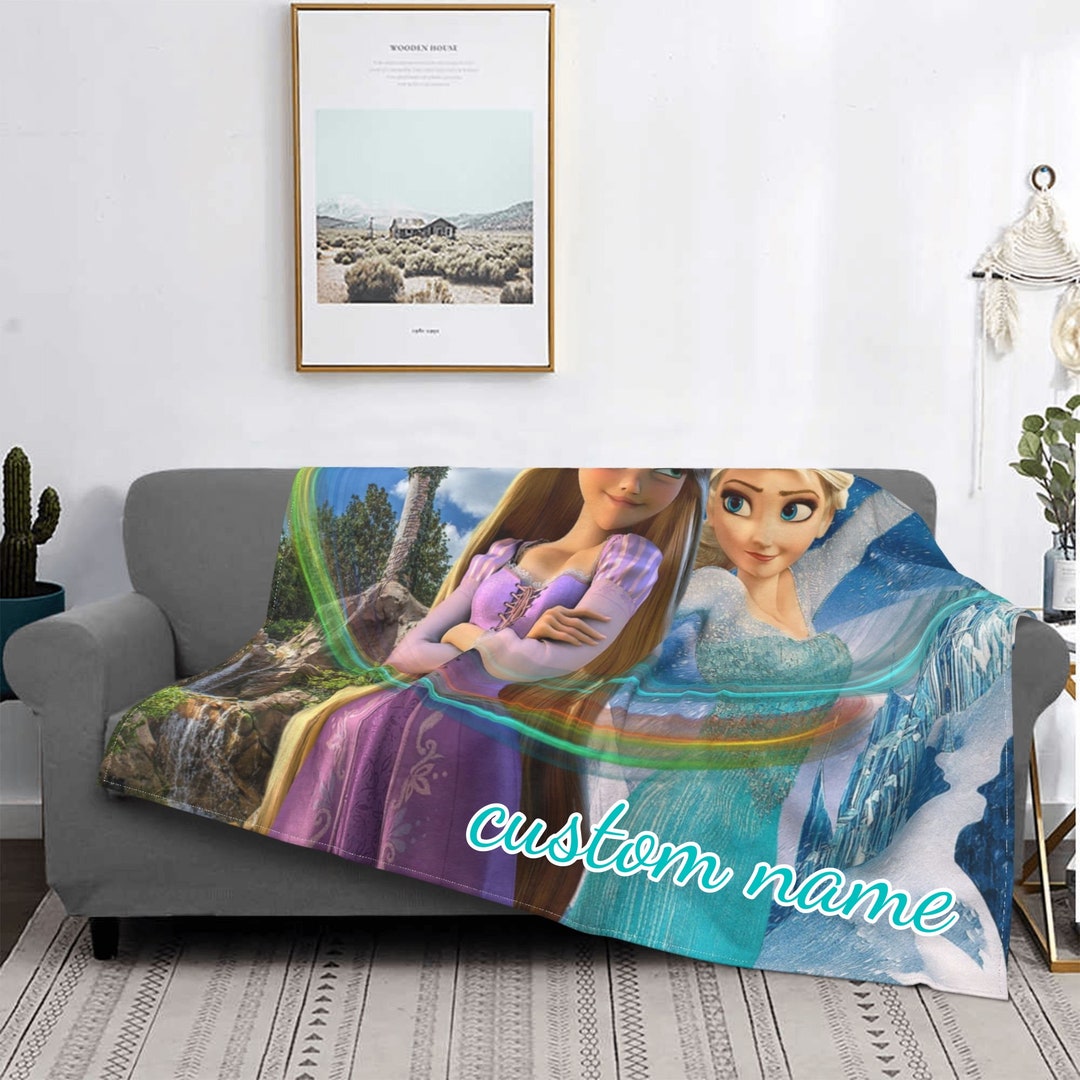 Custom Name Blanket Disney Tangled Tapestry Personalized Blankets ...