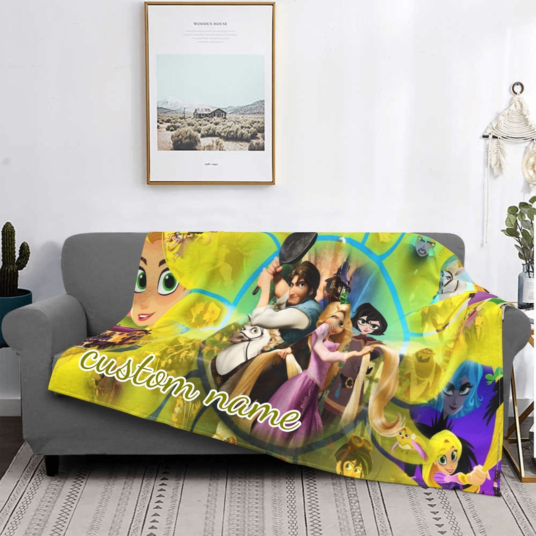 Custom Name Blanket Disney Tangled Tapestry Personalized Blankets ...
