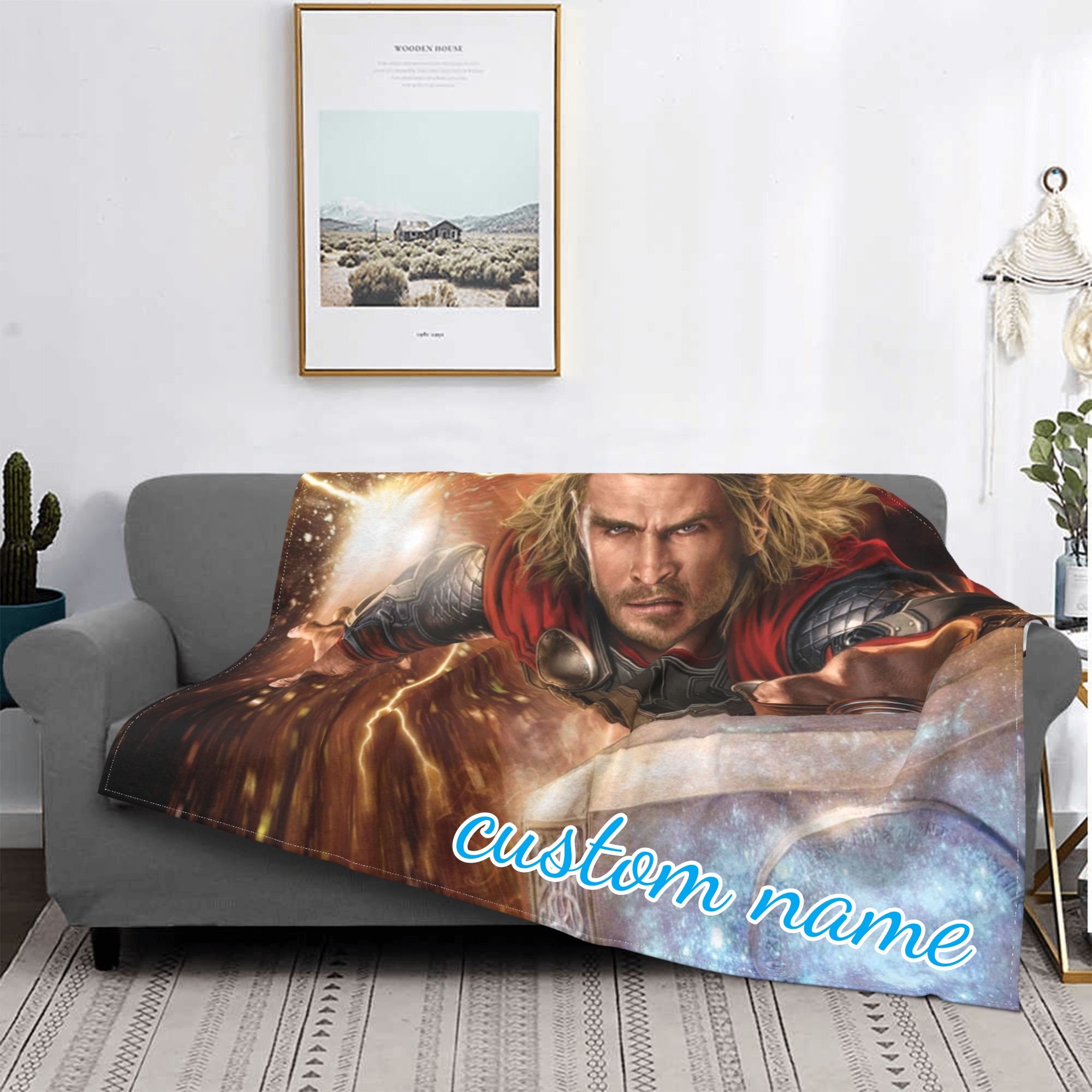 Custom Name Blanket Marvel Team Thor Tapestry Personalized - Etsy UK