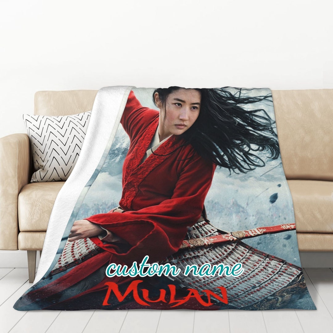 Custom Name Blanket Disney Mulan Tapestry Personalized Blankets ...
