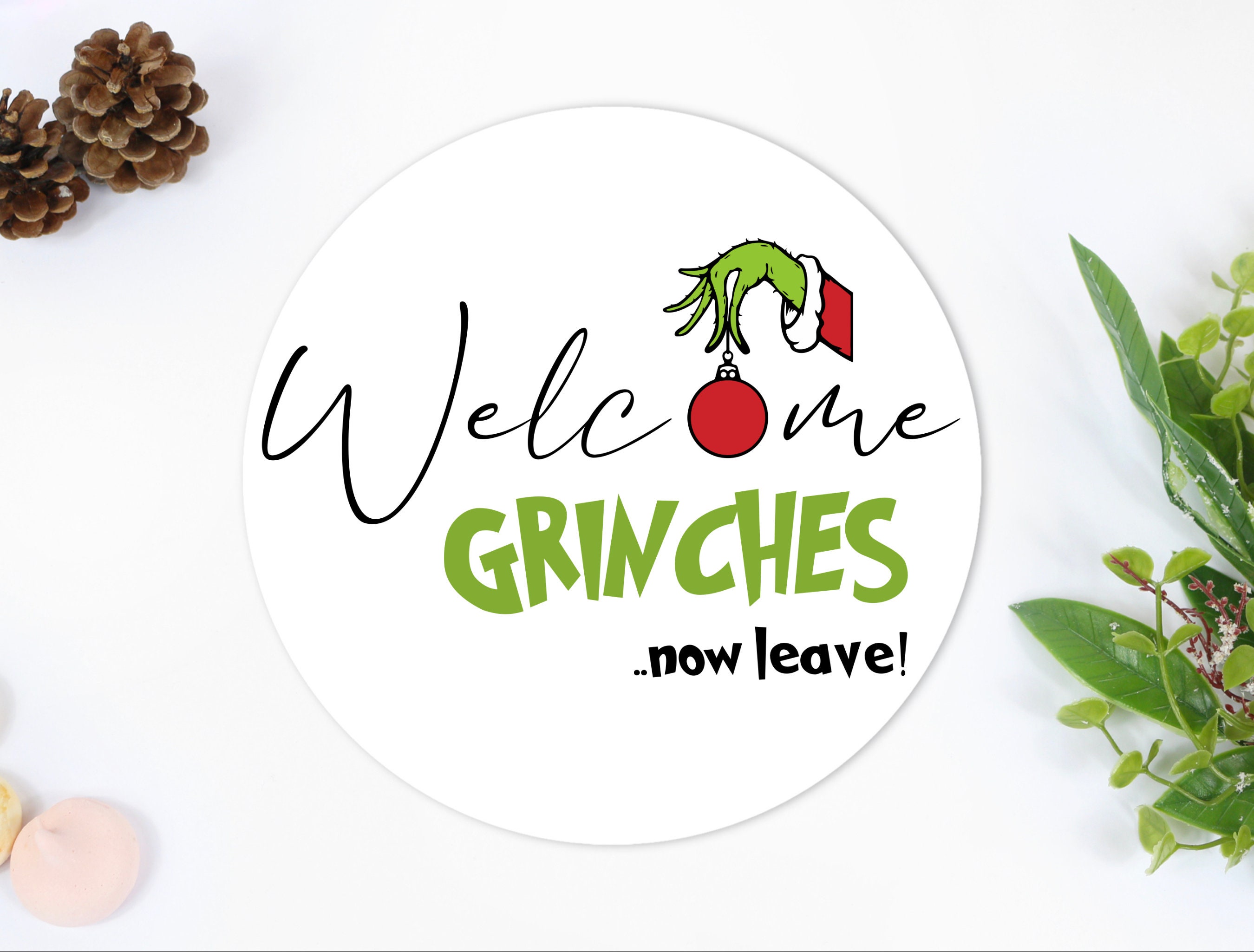 Grinch Welcome Sign Svg - Etsy