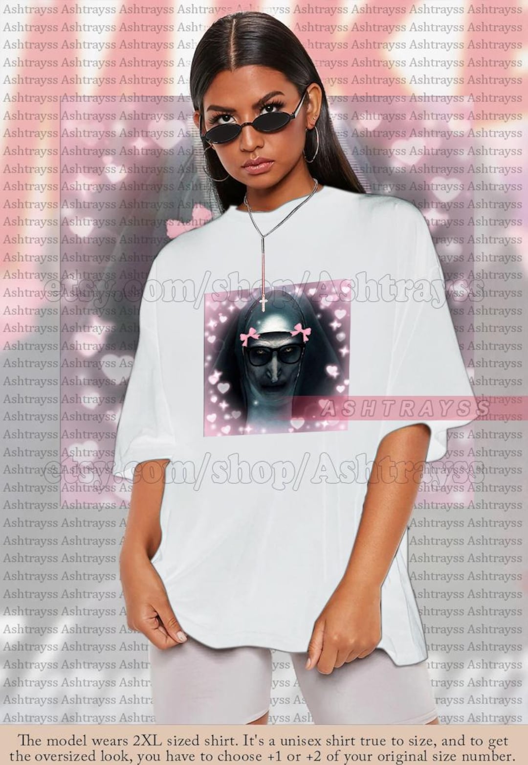 Bonnie Aarons Valak Pink Bow Tee, Bonnie Aarons as Valak Shirt ...