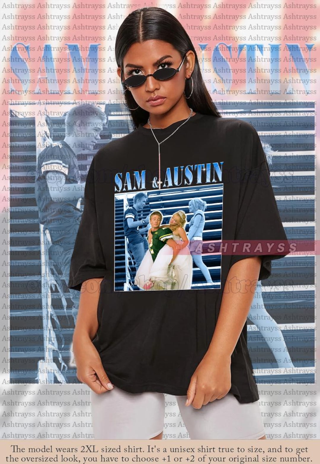 A Cinderella Story Sam and Austin Tee, Sam and Austin Vintage Retro ...