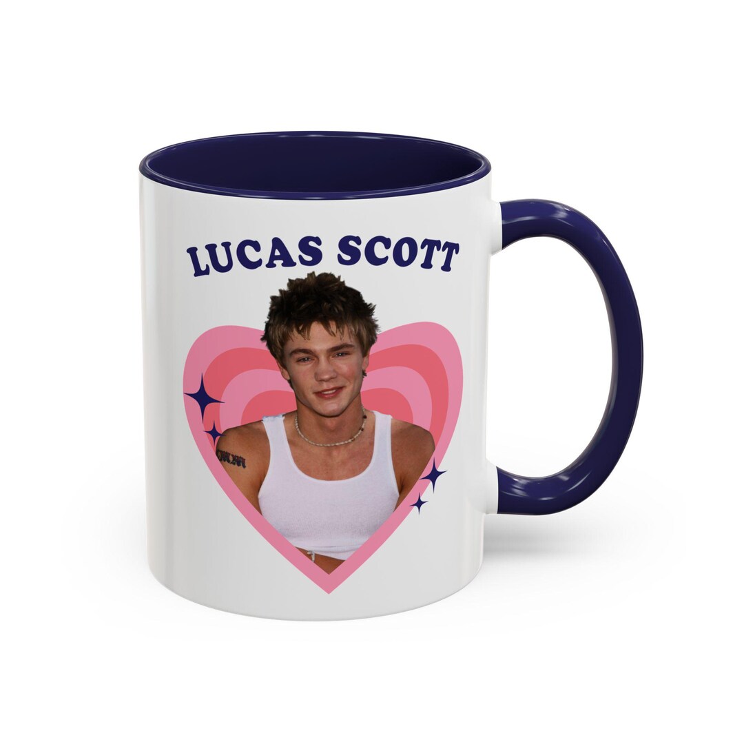 Lucas Scott (chad Michael Murray) Retro Heart Accent Coffee Mug (11oz ...
