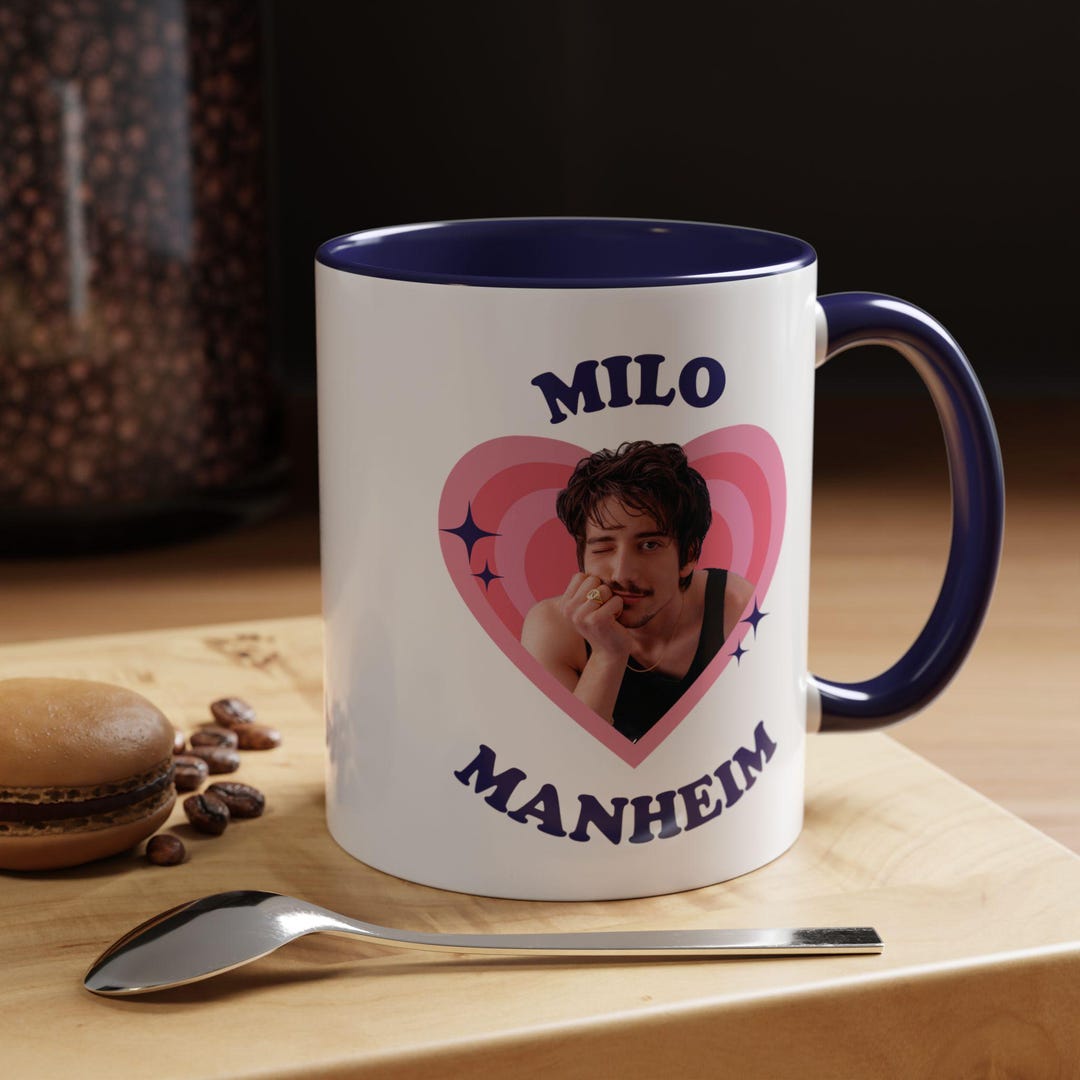 Milo Manheim Retro Heart Accent Coffee Mug (11, 15oz), Milo Manheim Mug ...